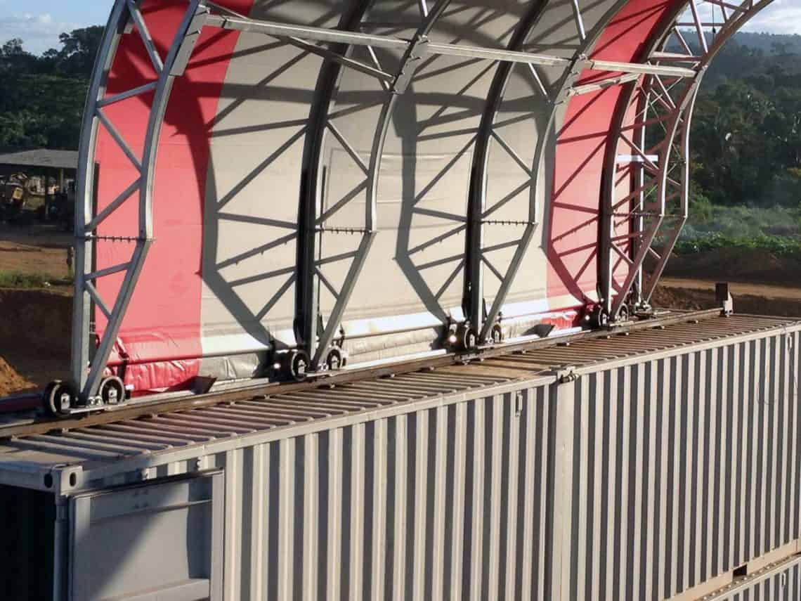 Retractable Fabric Buildings - Manual or Auto - Alaska Structures